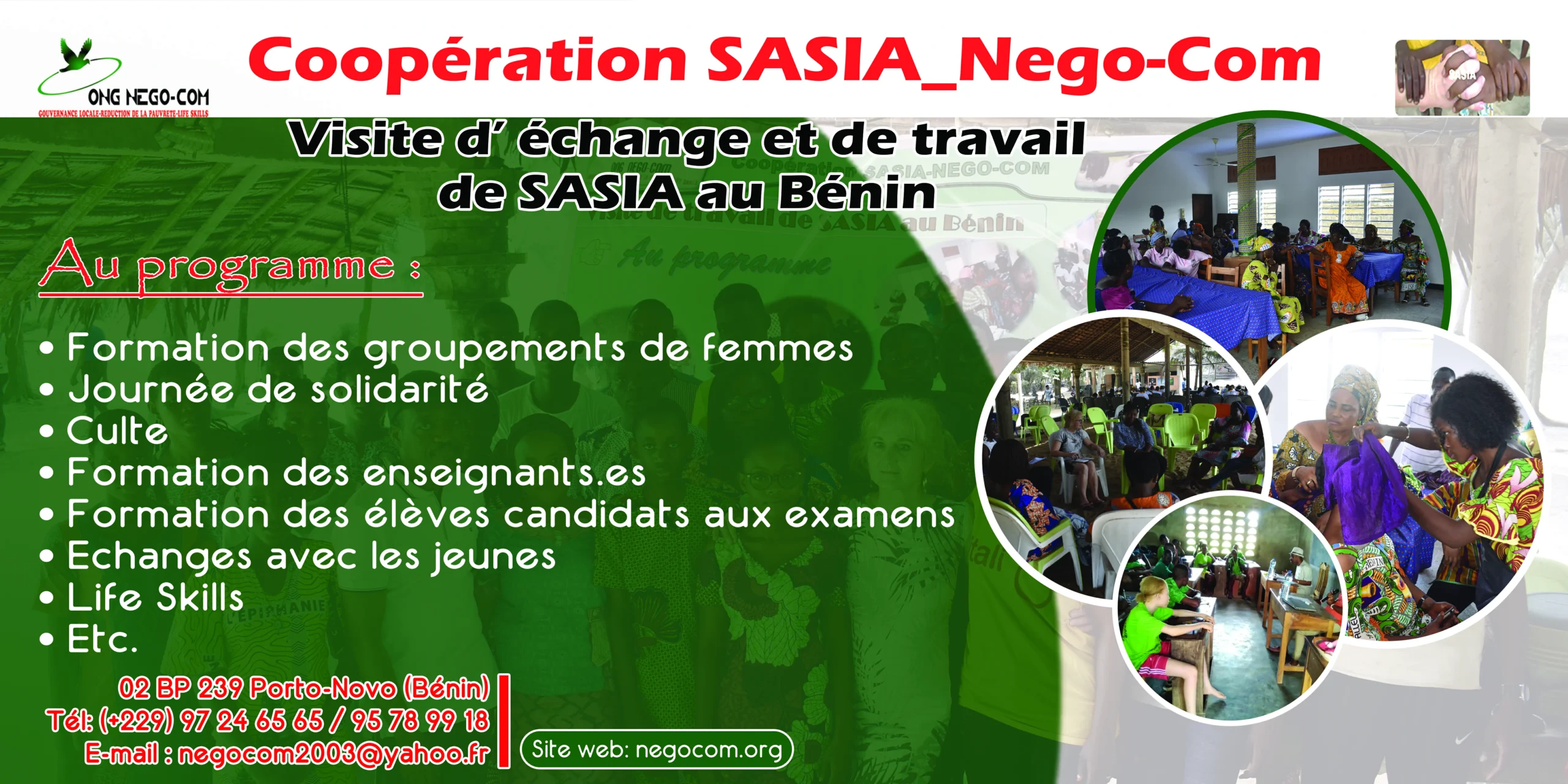 La coopération Sasia-Nego-Com en marche - nego-com